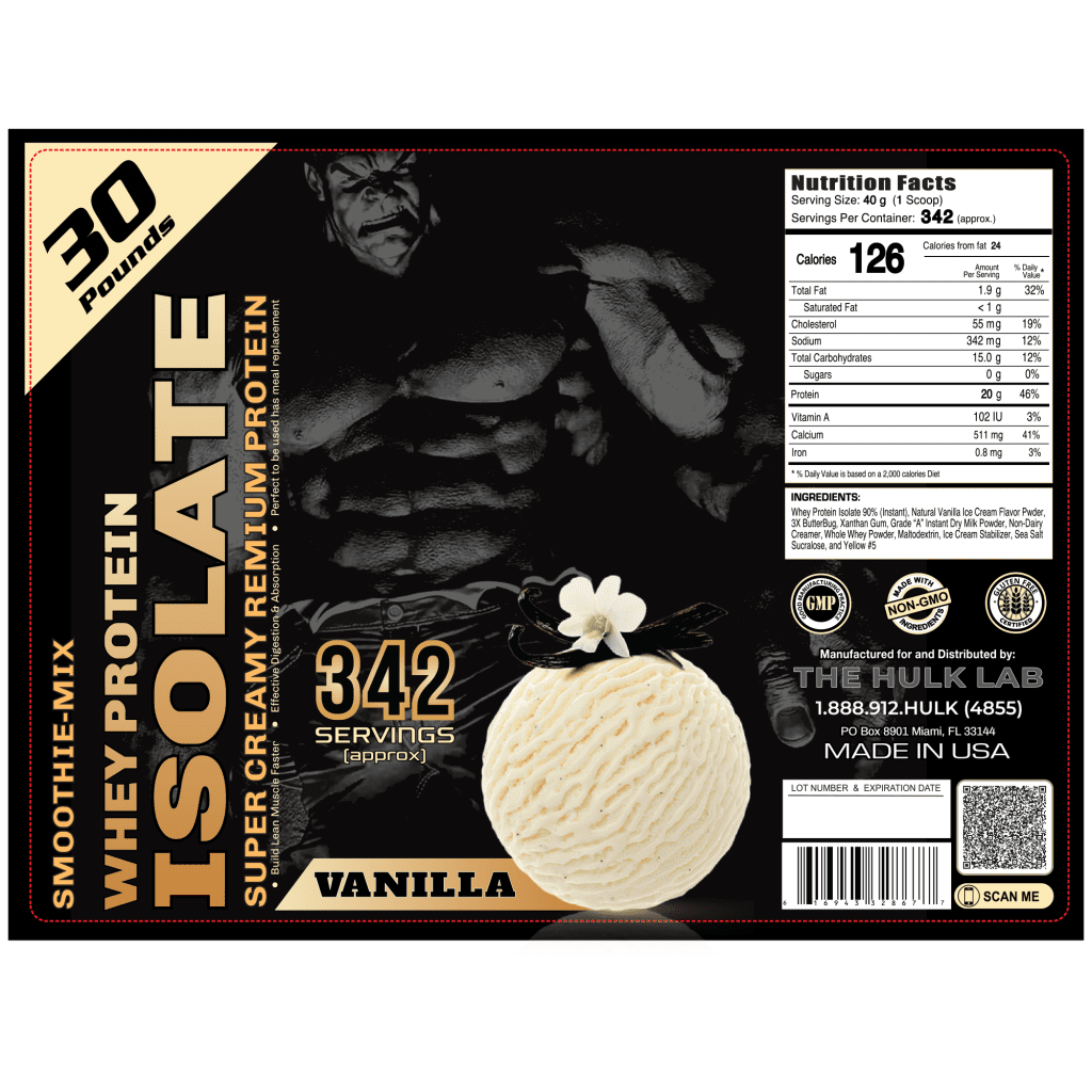 Bulk Whey Protein Isolate ( Smoothie-Mix 15Lb & 30Lb) Super Creamy ...